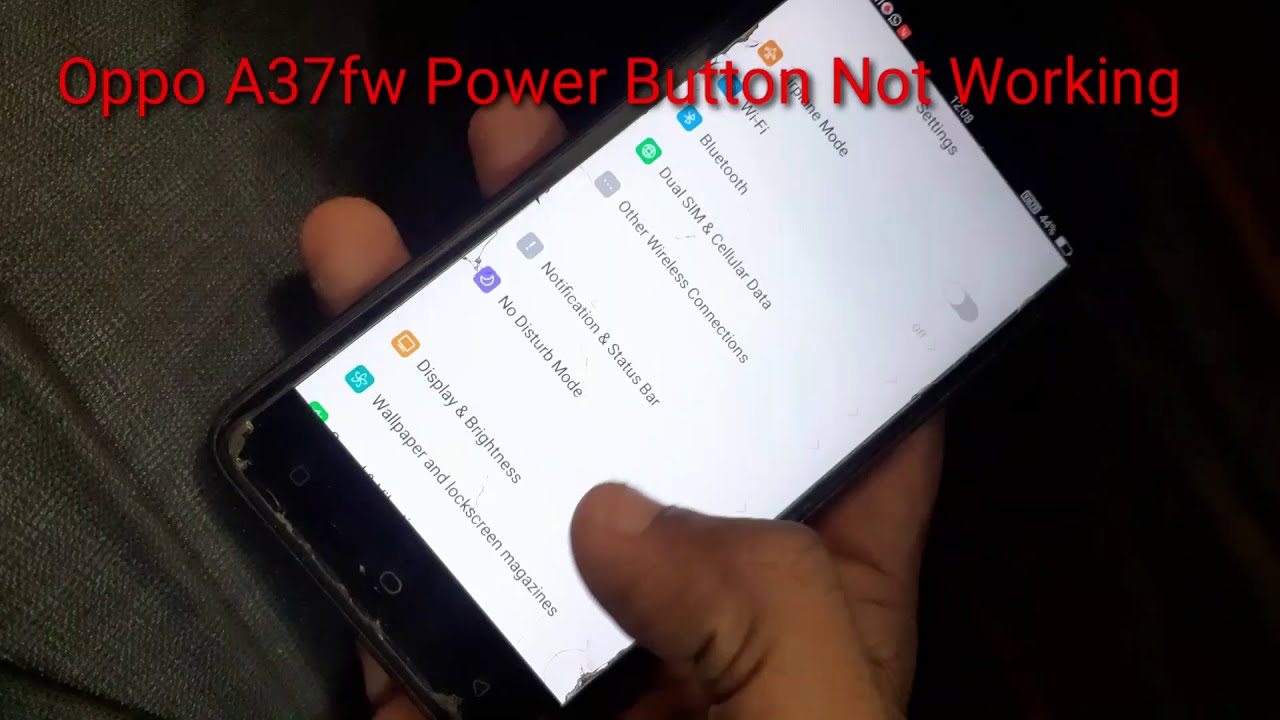 Oppo A37fw Power Button Not Working Solution || Oppo a37fw Dual Tap to ...