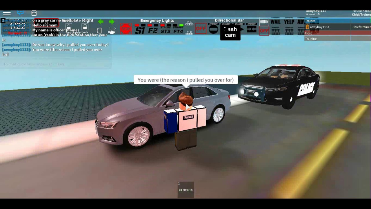 How to do a Police Pullover(Roblox) - YouTube