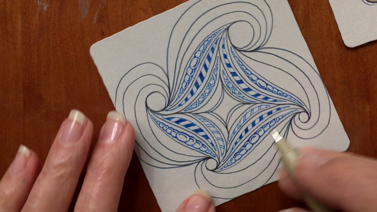 Zentangle Project Pack No. 07: 12 Days of Zentangle - Day 08 - YouTube
