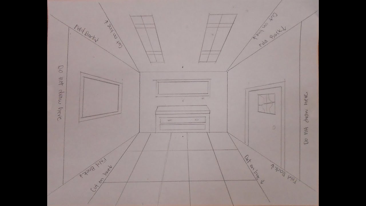 Drawing the room perspective - YouTube