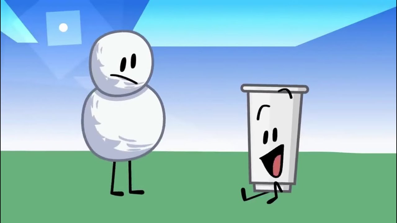 Every Slushie and Snowy intaraction in Village Of Objects - YouTube