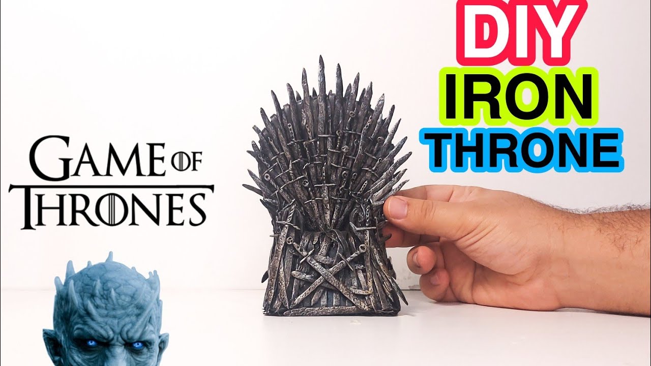 DIY miniature iron throne, easy and realistic - YouTube