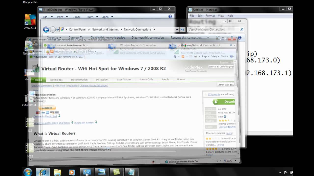 How to use Internet Connection Sharing with Wireless - YouTube