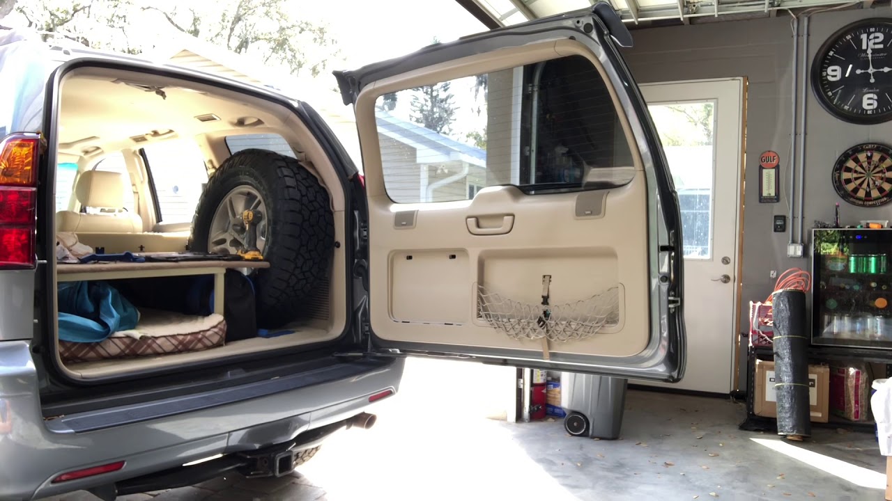 Lexus GX 470 interior rear hatch lever - YouTube