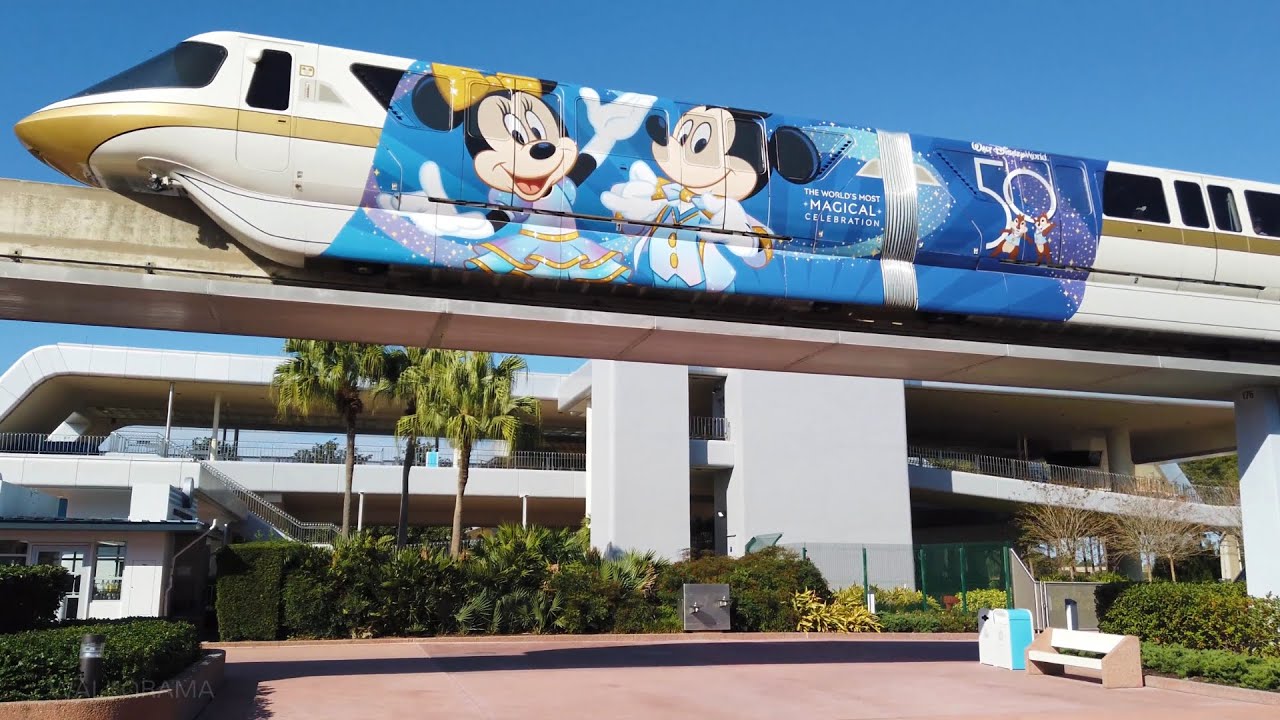 Disney Monorail Ride: EPCOT to WDW Transportation Center in 4K · Walt ...