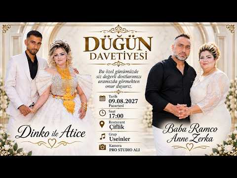 Dinko ile Atice Düğün Davetiyesi Pazardzhik 09.08.2027
