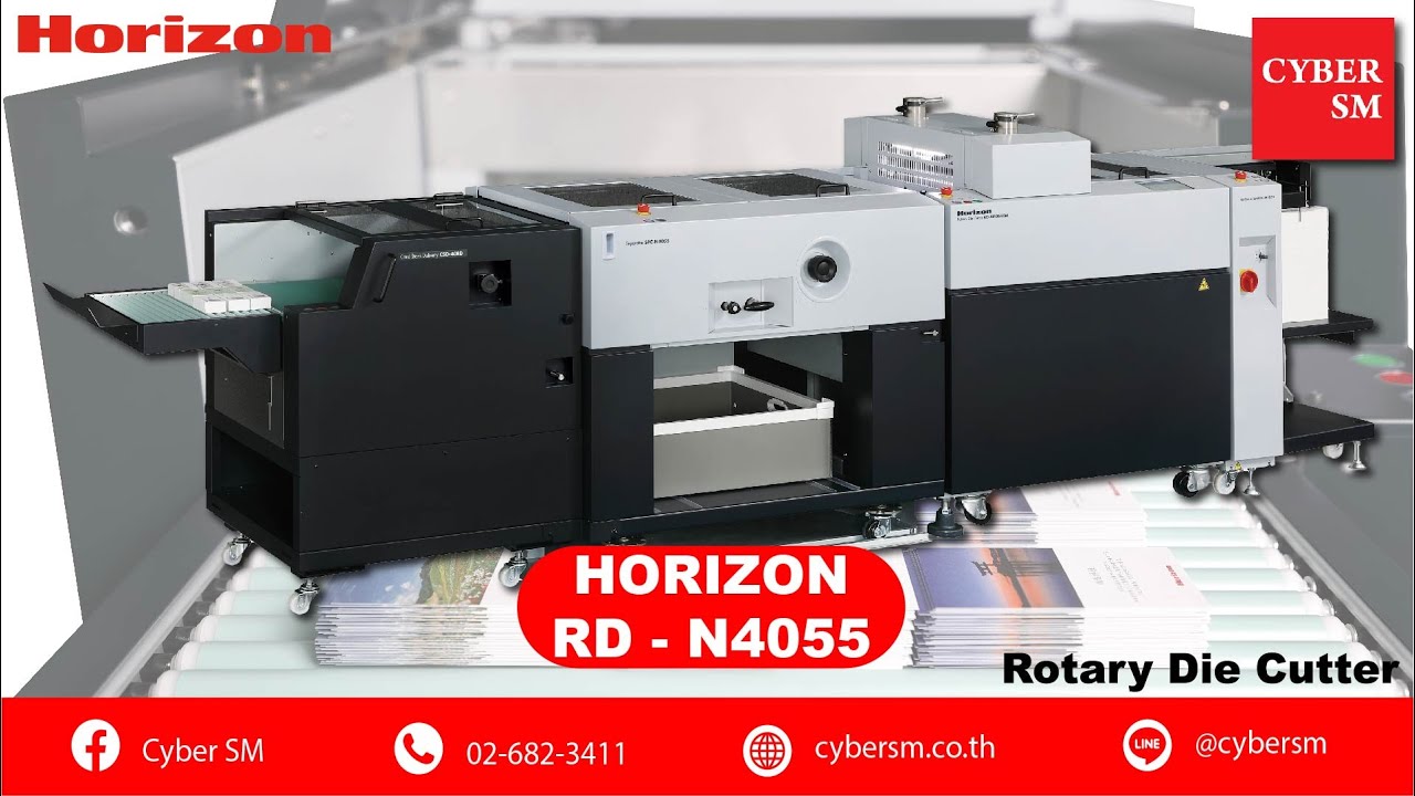 เครื่อง Die - Cut แบบ Rotary ยี่ห้อ HORIZON รุ่น RD - N4055 - YouTube