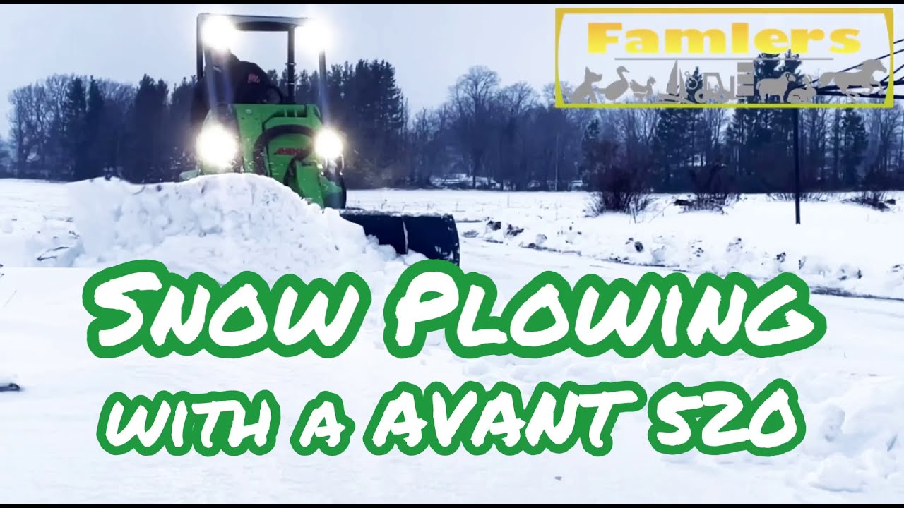 Best Snow Plow EVER! Snow Plowing with a AVANT 520 - Small but powerful ...