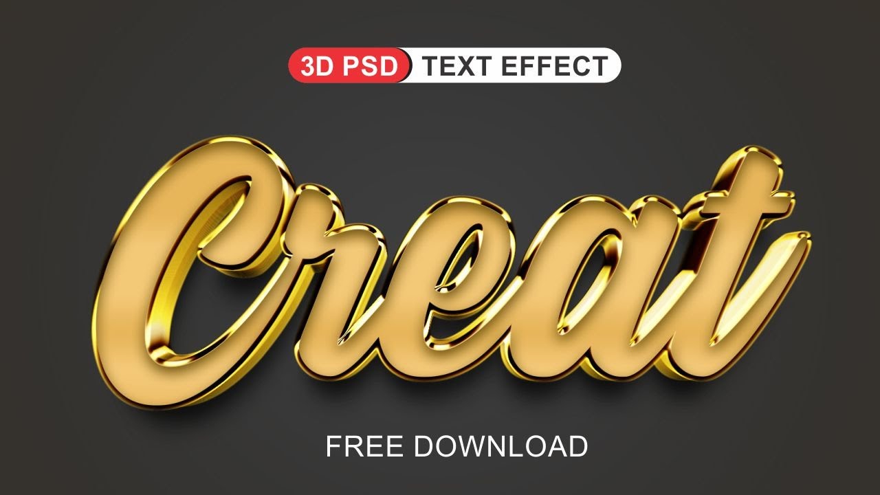 How to make 3D Text Effect | Graphics Design | Free Download | Page ...