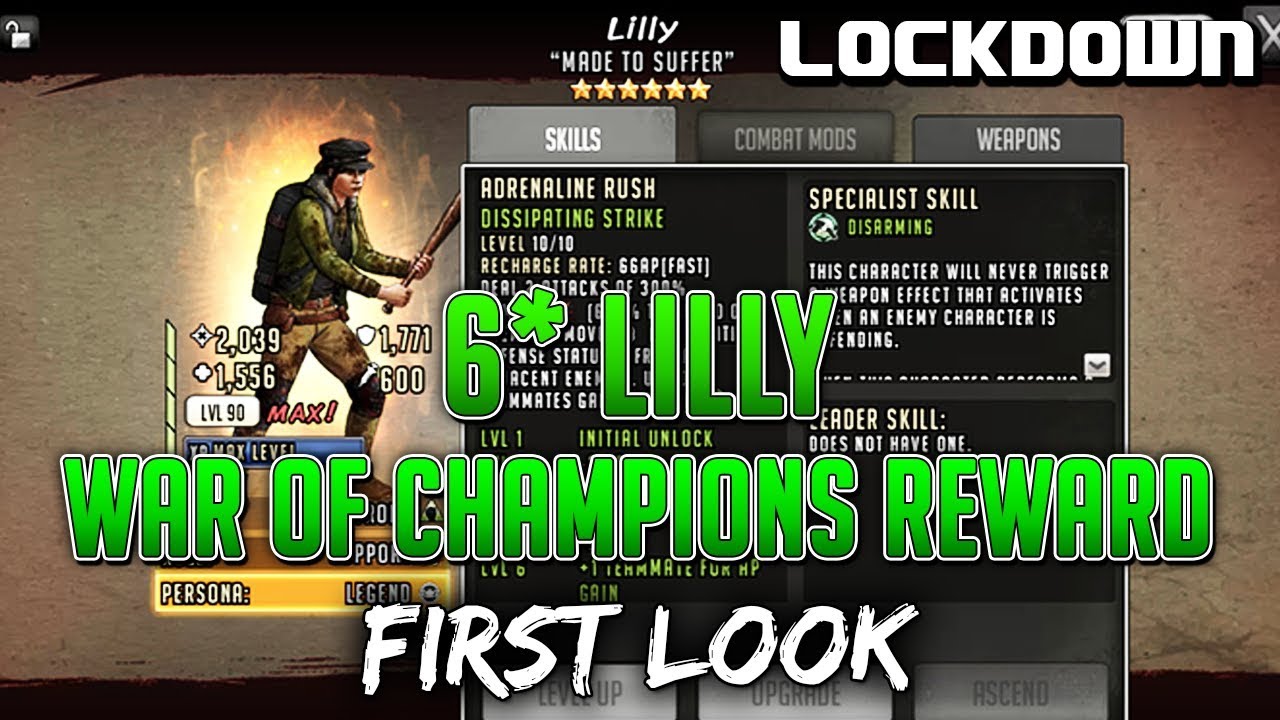 TWD RTS: 6* Lilly, War of Champions Reward - First Look - The Walking ...