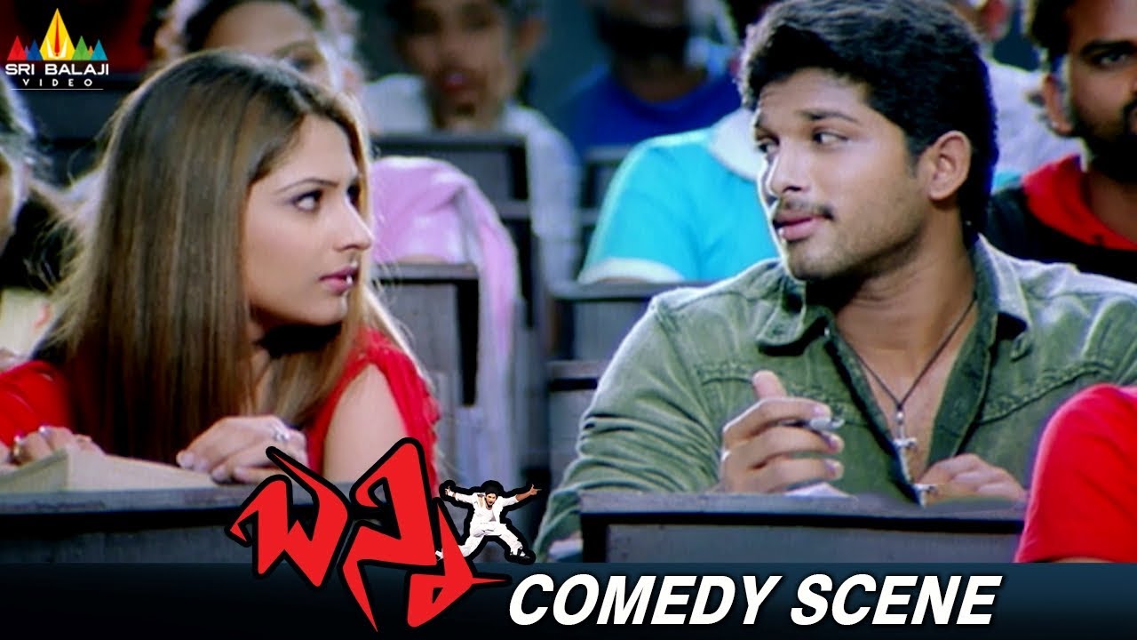 Allu Arjun Comedy with Gowri Munjal in College | Bunny | Telugu Movie ...