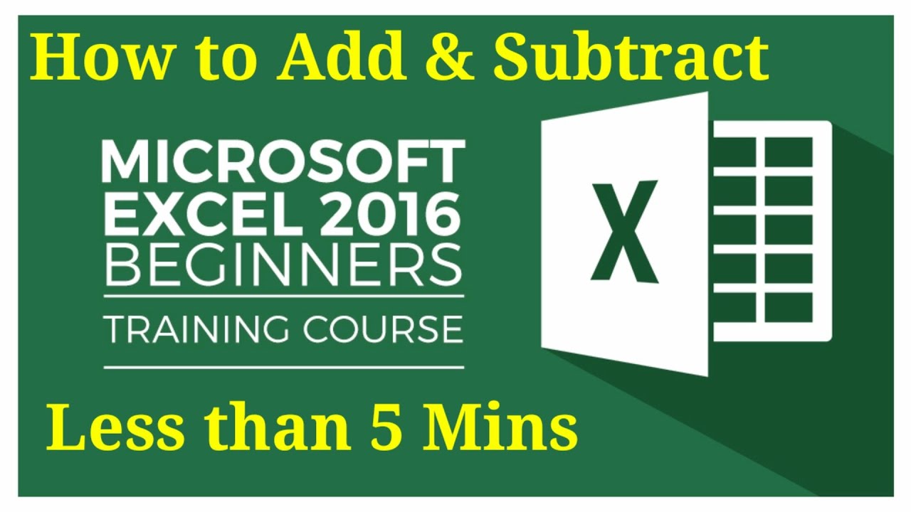 How To Add Subtract In Excel Lesson 3 YouTube how-to-add-subtract-in-excel-lesson-3-youtube