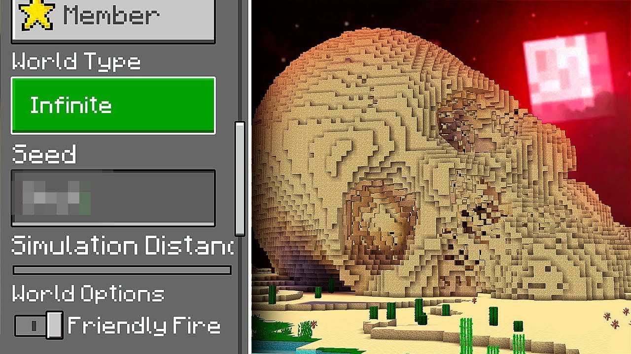 I used a cursed minecraft seed - YouTube