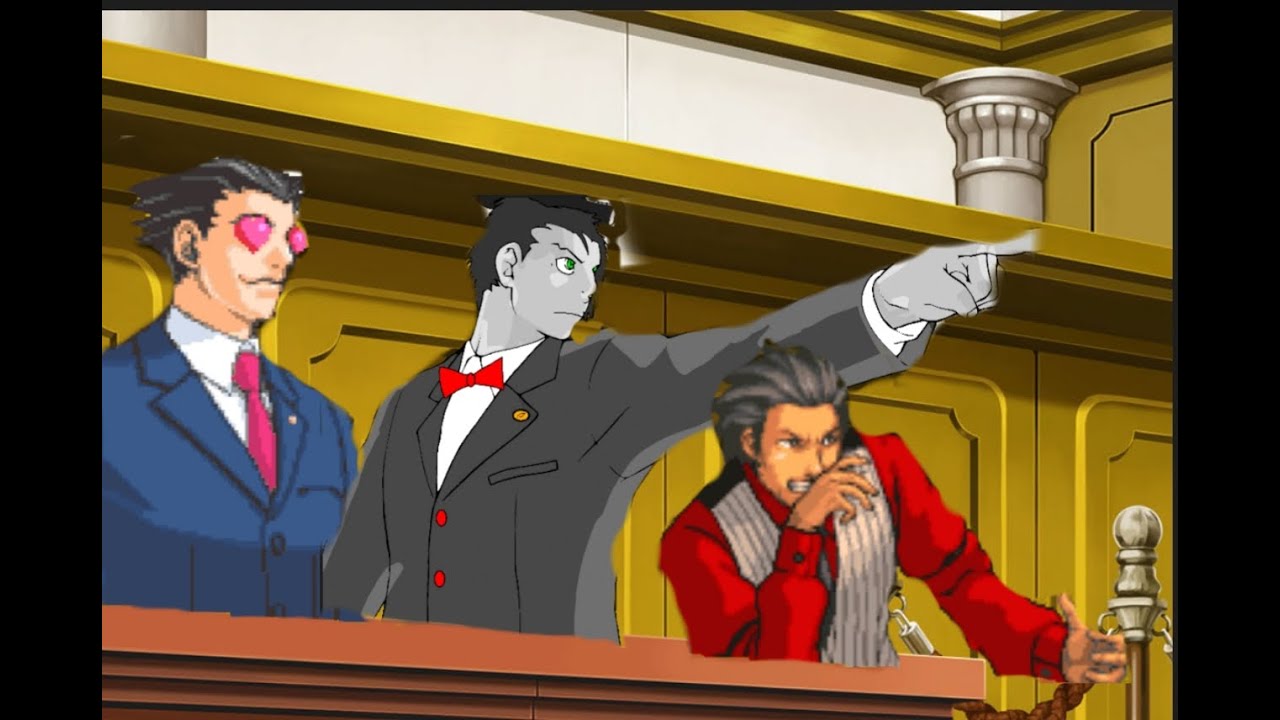 Ace Attorney, но автор показывает кастомных персонажей в objection.lol ...