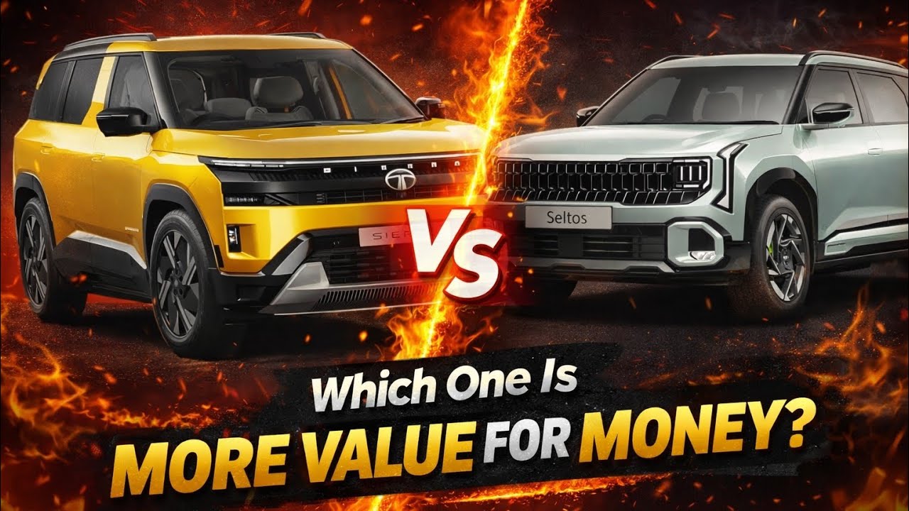 Kia Seltos and Tata Sierra base model comparison - YouTube