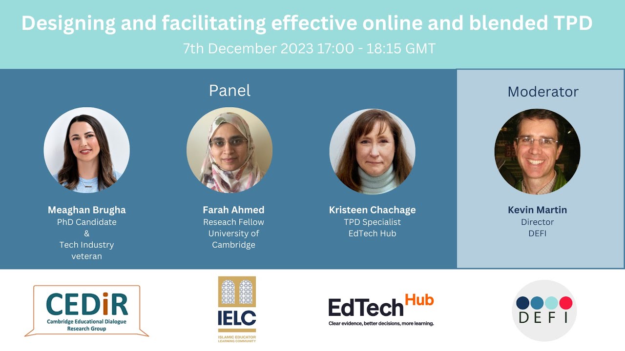 Designing and facilitating effective online and blended TPD: A ...