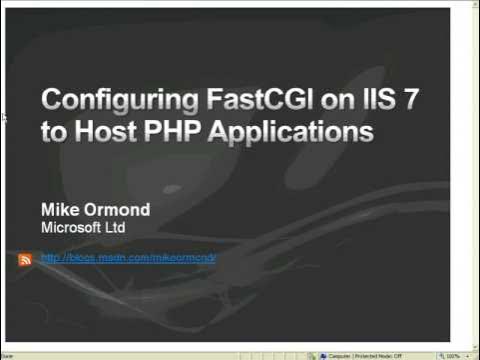 Configuring FastCGI on IIS7 to host PHP Applications Part 1 - YouTube