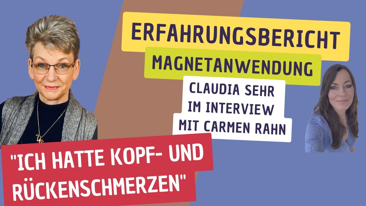 "Ich hatte Kopf- und Rückenschmerzen" | Erfahrung ENERGETIX | Carmen ...