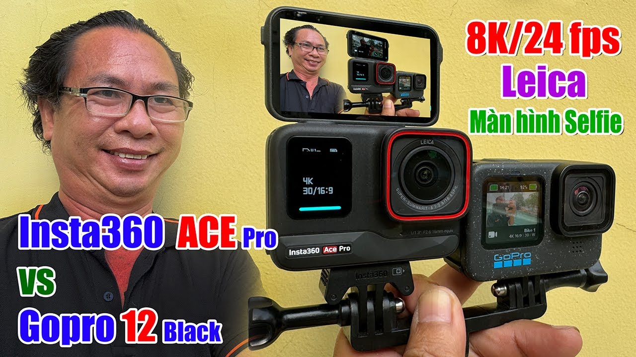 So sánh 2 Camera hành động Insta360 Ace Pro vs Gopro 12 Black - Gopro ...