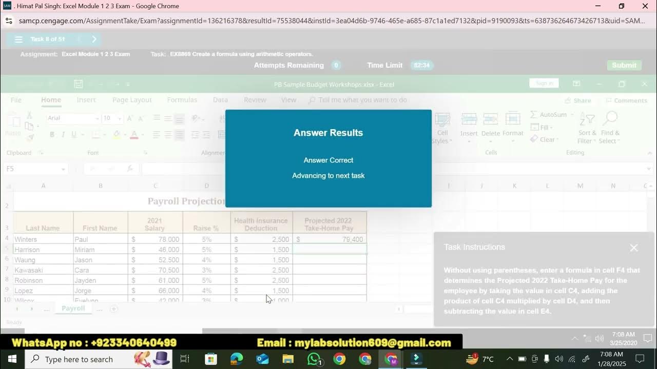 Excel Module 1 2 3 Exam | Excel Module 04 Project | SAM Cengage | Cengage MindTap |Exam Study ...