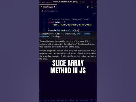 Advanced JS Concept: Slice Array Method in JavaScript ES6 🤯🤯 #shorts #javascript #programming ...