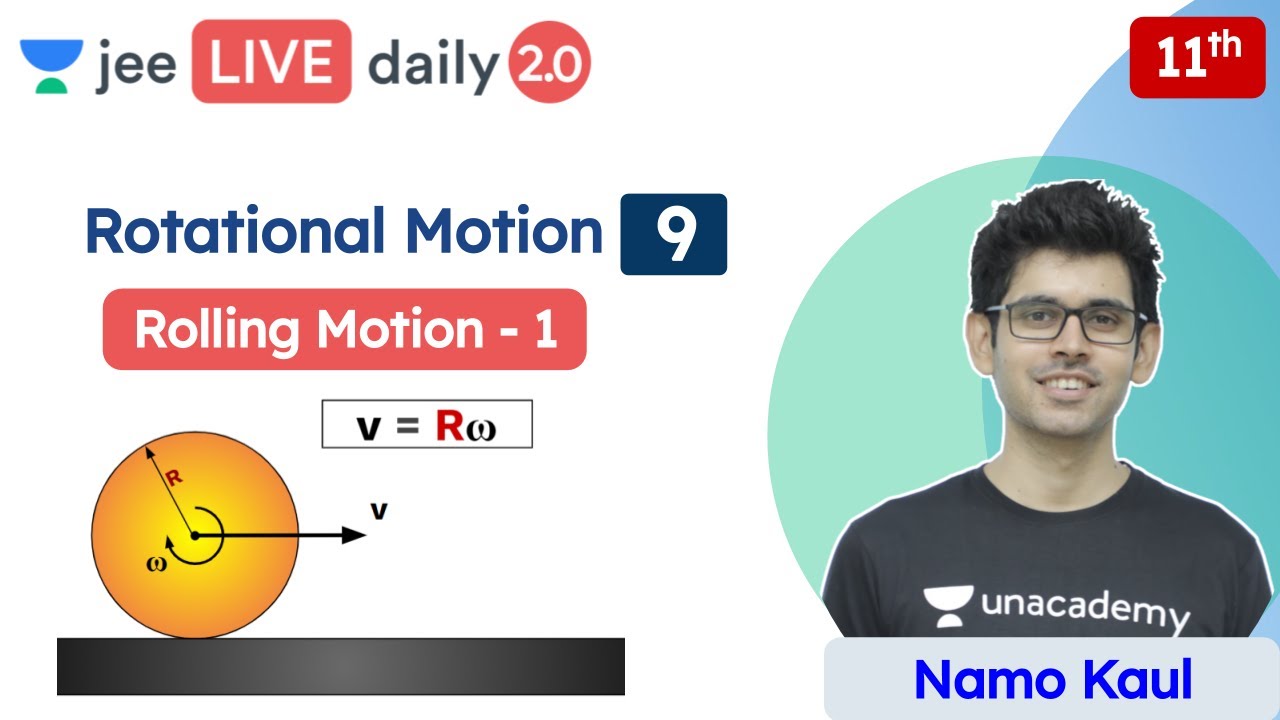 JEE: Rotational Motion L9 | Rolling Motion | Class 11 | Unacademy JEE ...
