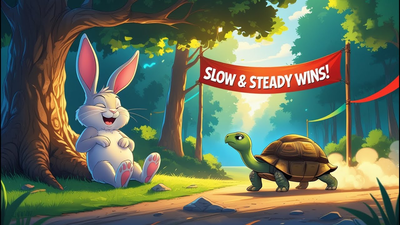 The Rabbit & Tortoise 🐇 vs 🐢 | Slow and Steady Wins the Race! | Classic ...