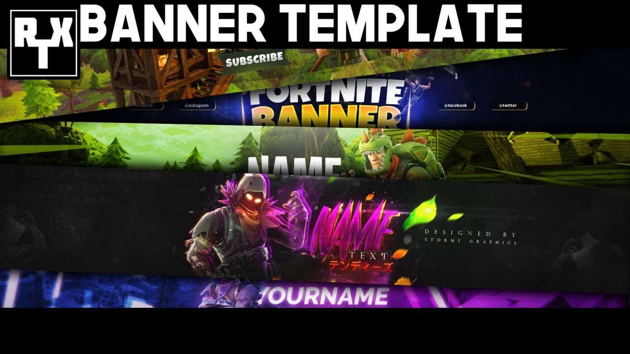 FORTNITE BANNER TEMPLATES #004 - YouTube