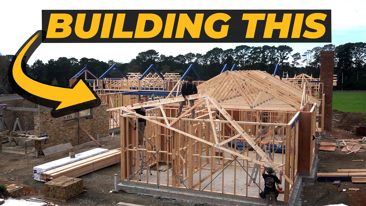 Framing a MASSIVE Single Story House - Part 2 of 3 - YouTube