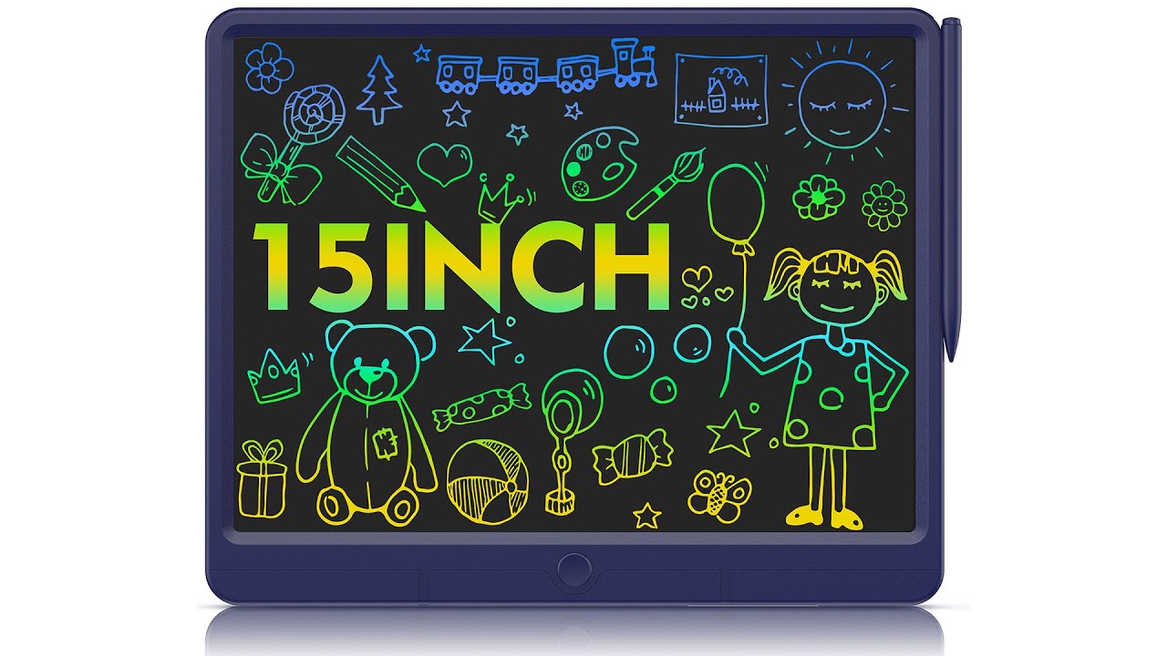 15 inch dark blue LCD writing tablet - YouTube