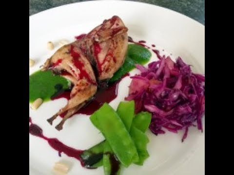 Fast Food - Smoked Quail Drizzled with Pomegranate Reduction Recipe ...
