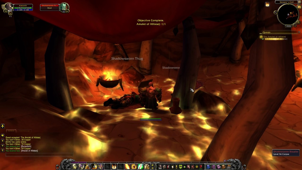 WoW quest #3307 The Amulet of Allistarj - YouTube