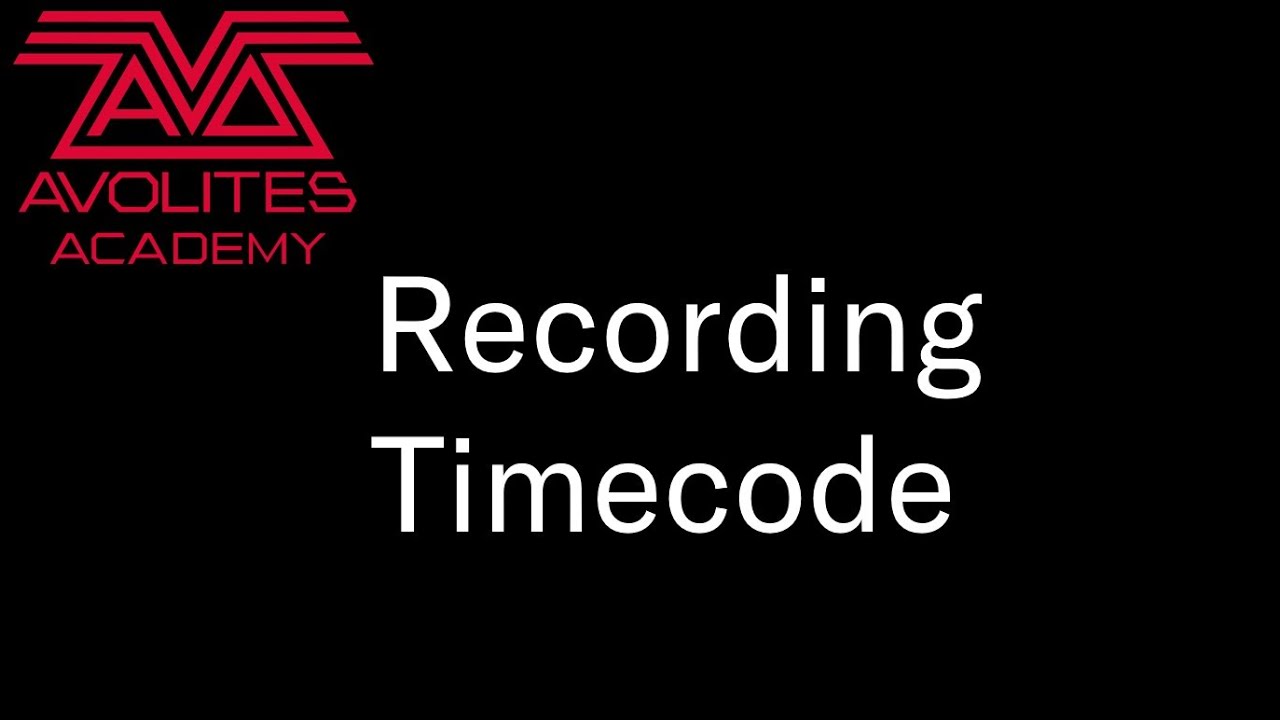Recording Timecode - YouTube