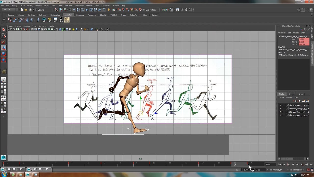 Run Cycle - 3D Animation Process (Time-lapse) - YouTube