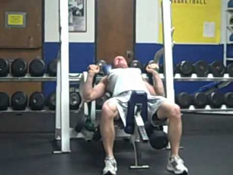 Dumbbell incline press with resistance bands - YouTube
