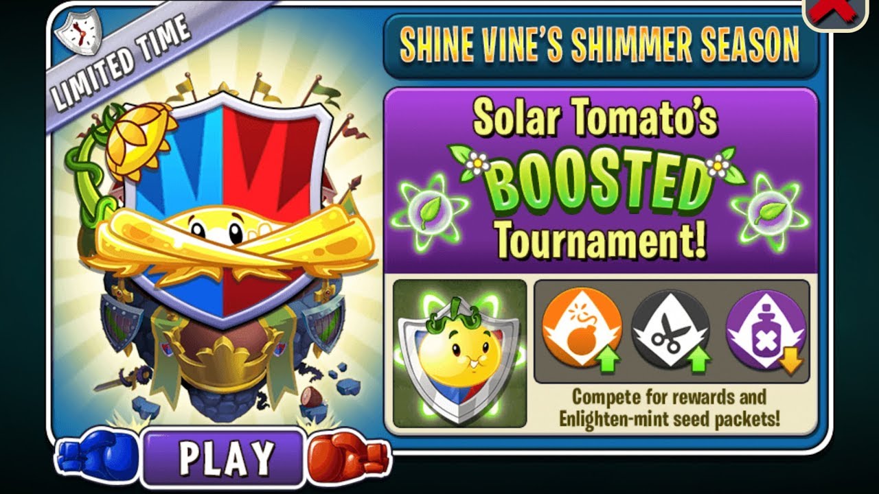 Plants vs. Zombies 2: BattleZ - Solar Tomato's Boosted Tournament ...