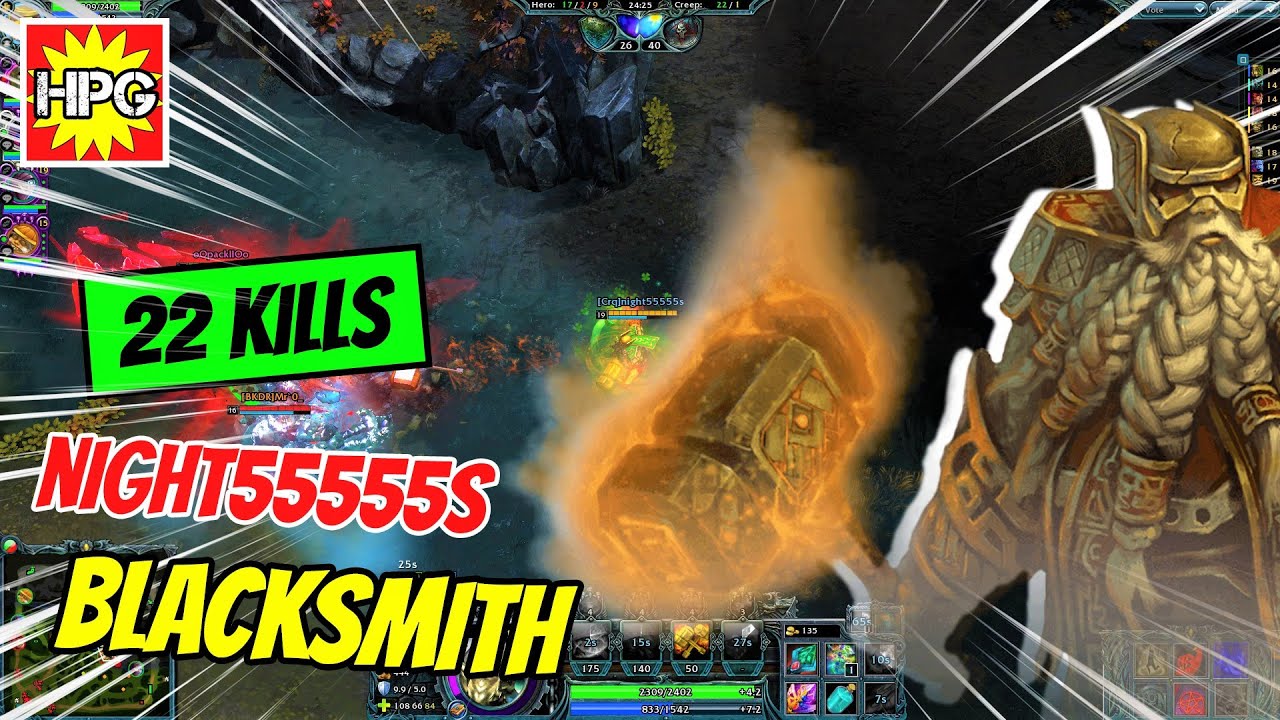 HON BLACKSMITH GAMEPLAY | night55555s | Diamond - CM - YouTube