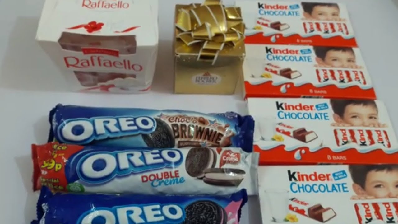 Oreo biscuits brownie double chocolate & strawberry flavour kinder ...