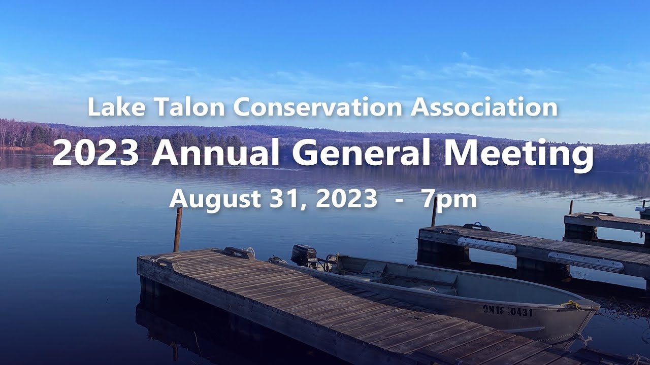 Lake Talon Conservation Association AGM (2023) - YouTube