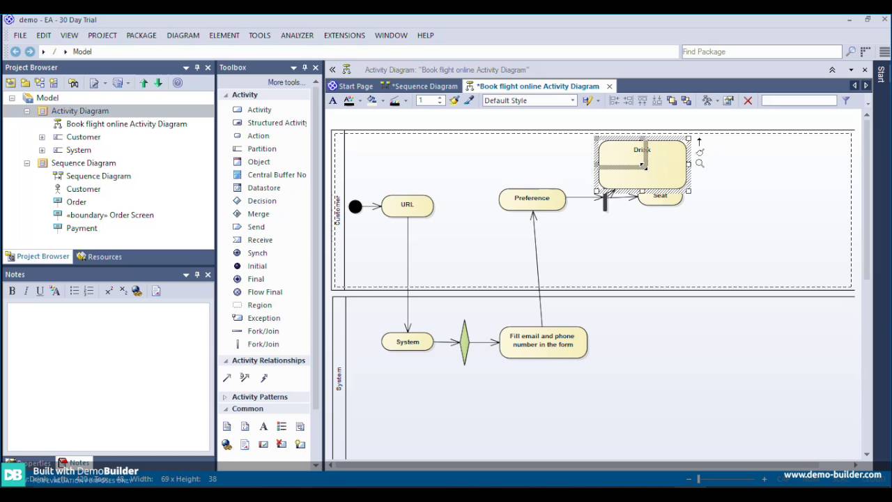 Book Flight Online Activity Diagram - YouTube