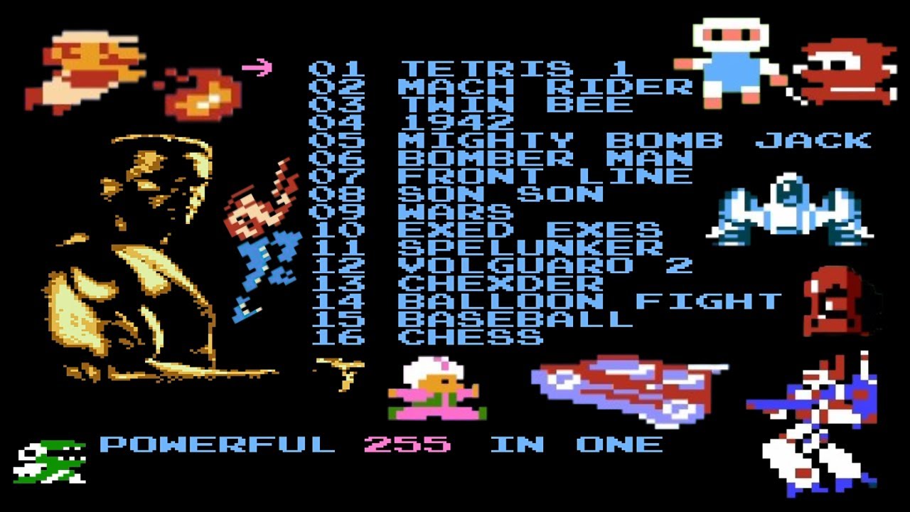 NES 255 in 1 Full Game Collection Gameplay - YouTube