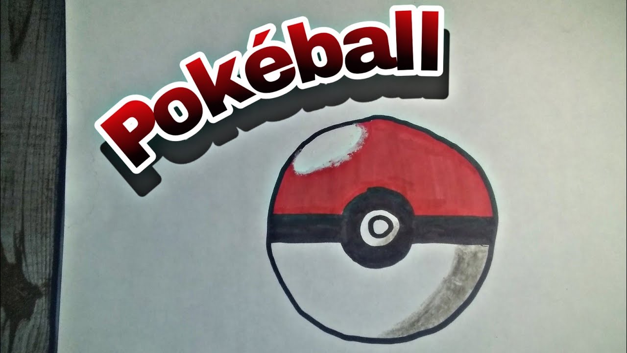How To Draw A Poké Ball From Pokémon Step by Step - YouTube