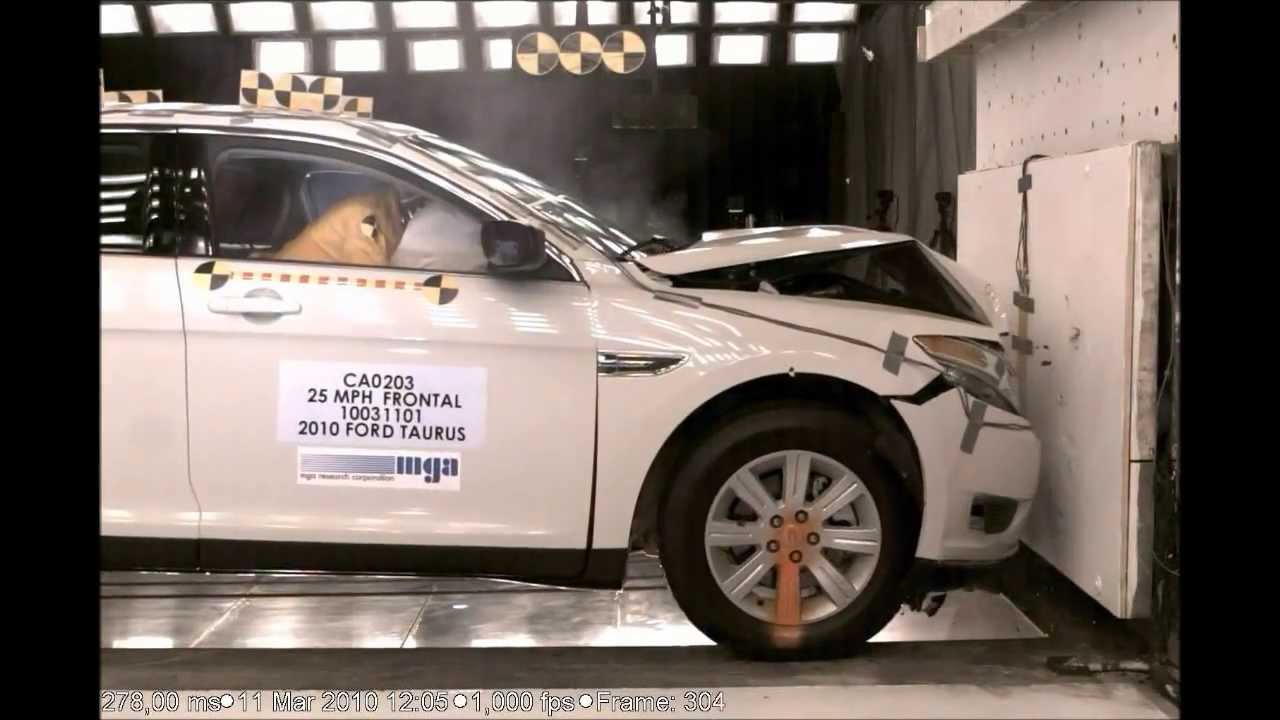 2010 Ford Taurus NHTSA FMVSS 208 (25 Mph - Unbelted) Frontal Impact ...