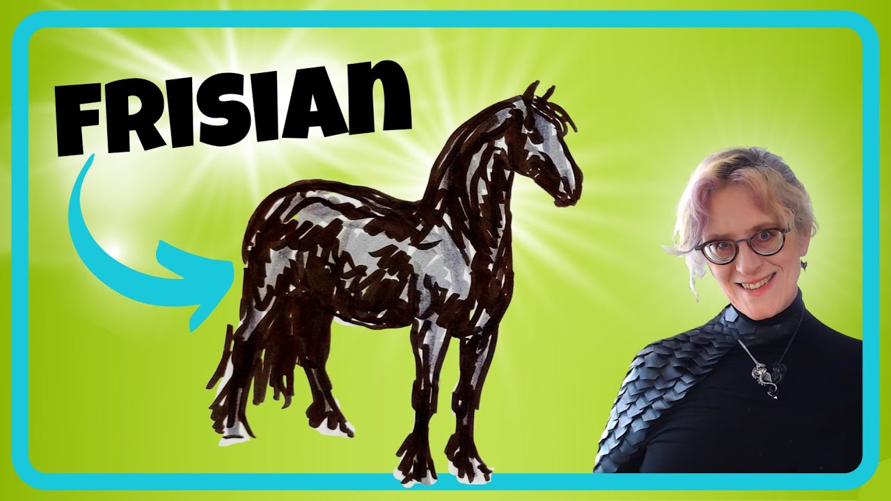How to draw a horse, easy Friesian | Step by step - YouTube