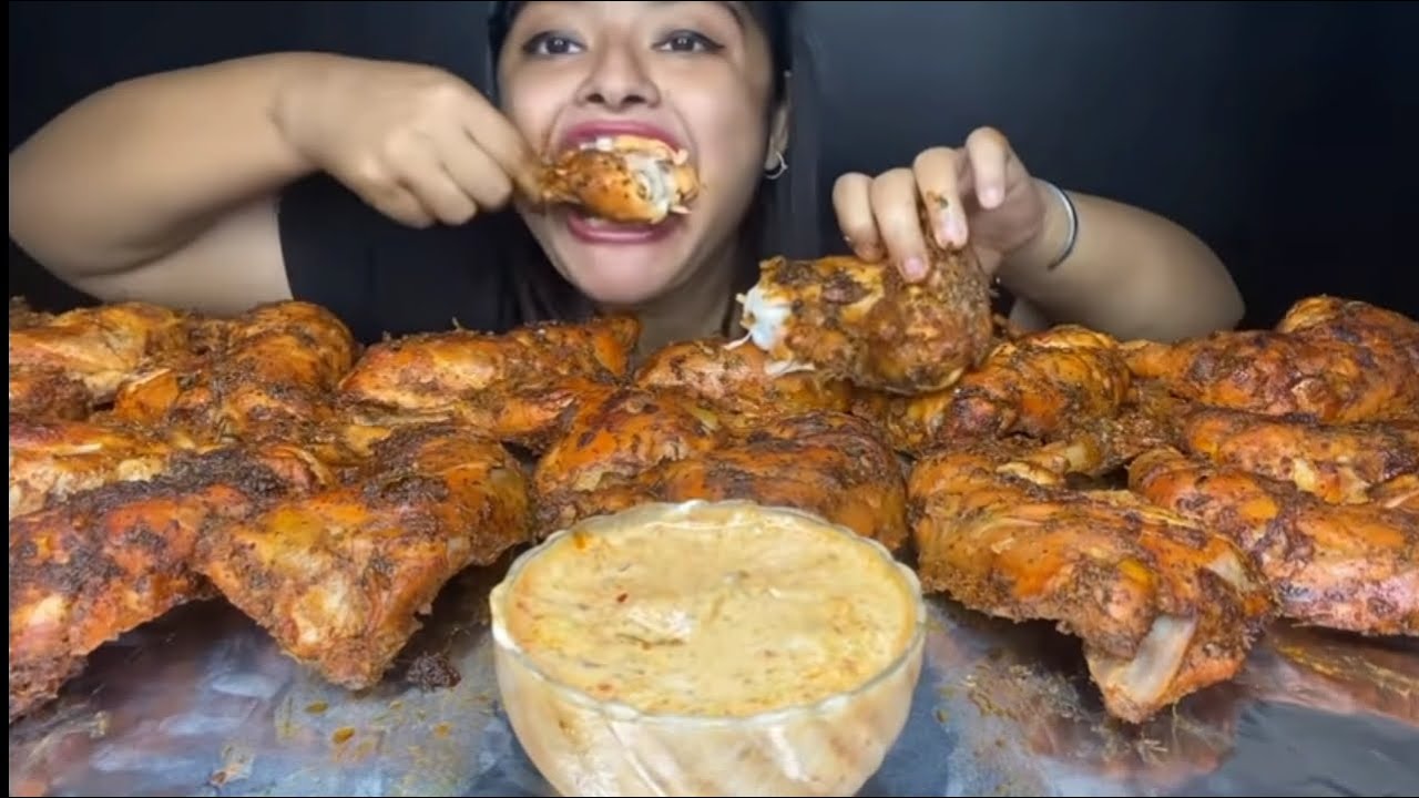 Maddy eating challenge 100 chicken breast||ASMR eating show|| ASMR ...