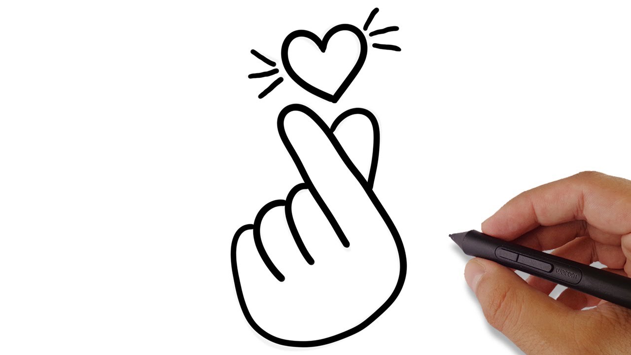 HOW TO DRAW A TUMBLR KOREAN HEART - ART DRAW - YouTube