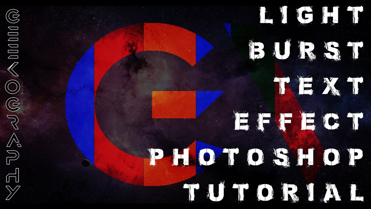 II Light Burst Text Effect II - II Photoshop Tutorial II Subtitle II ...