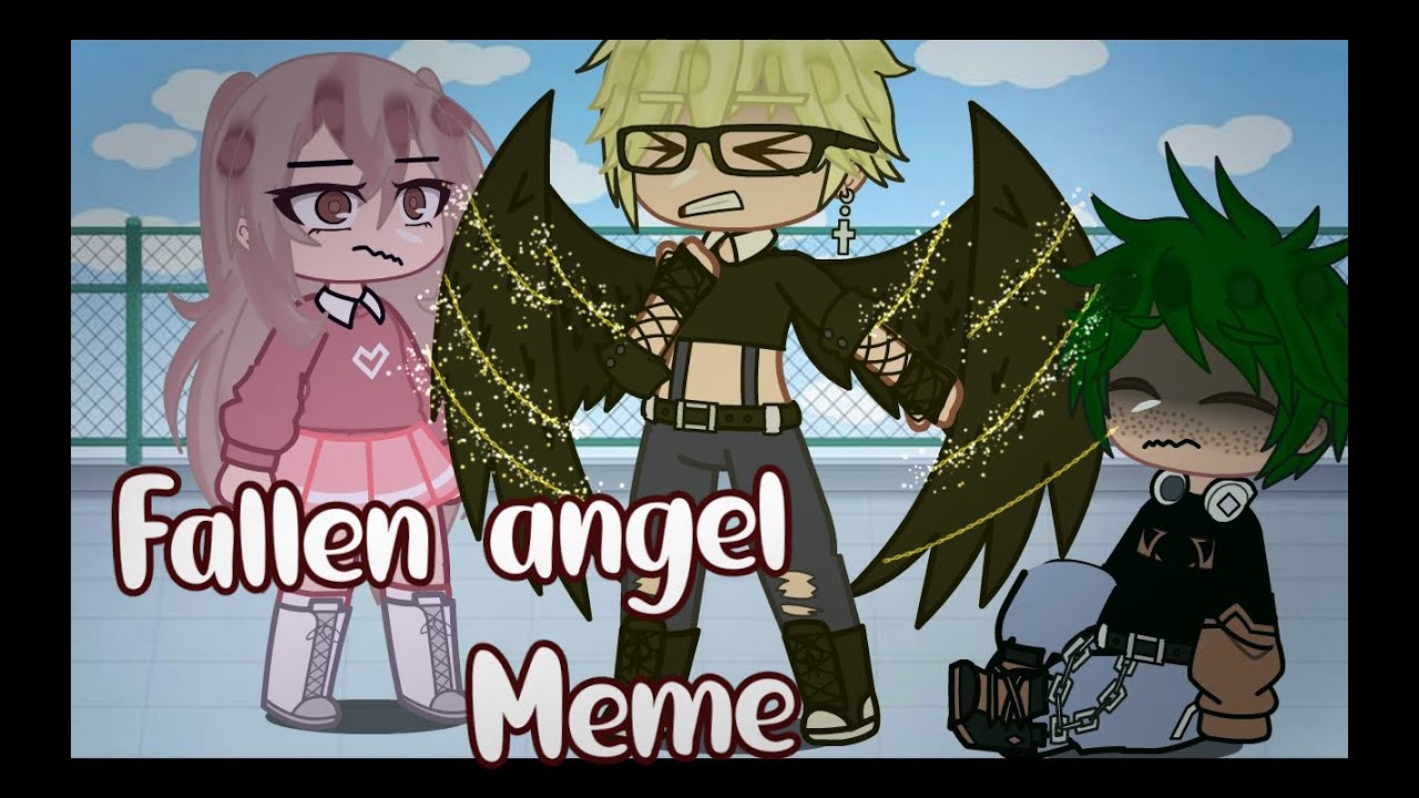 Fallen angel meme||haikyuu tsukkiyama||gacha club - YouTube