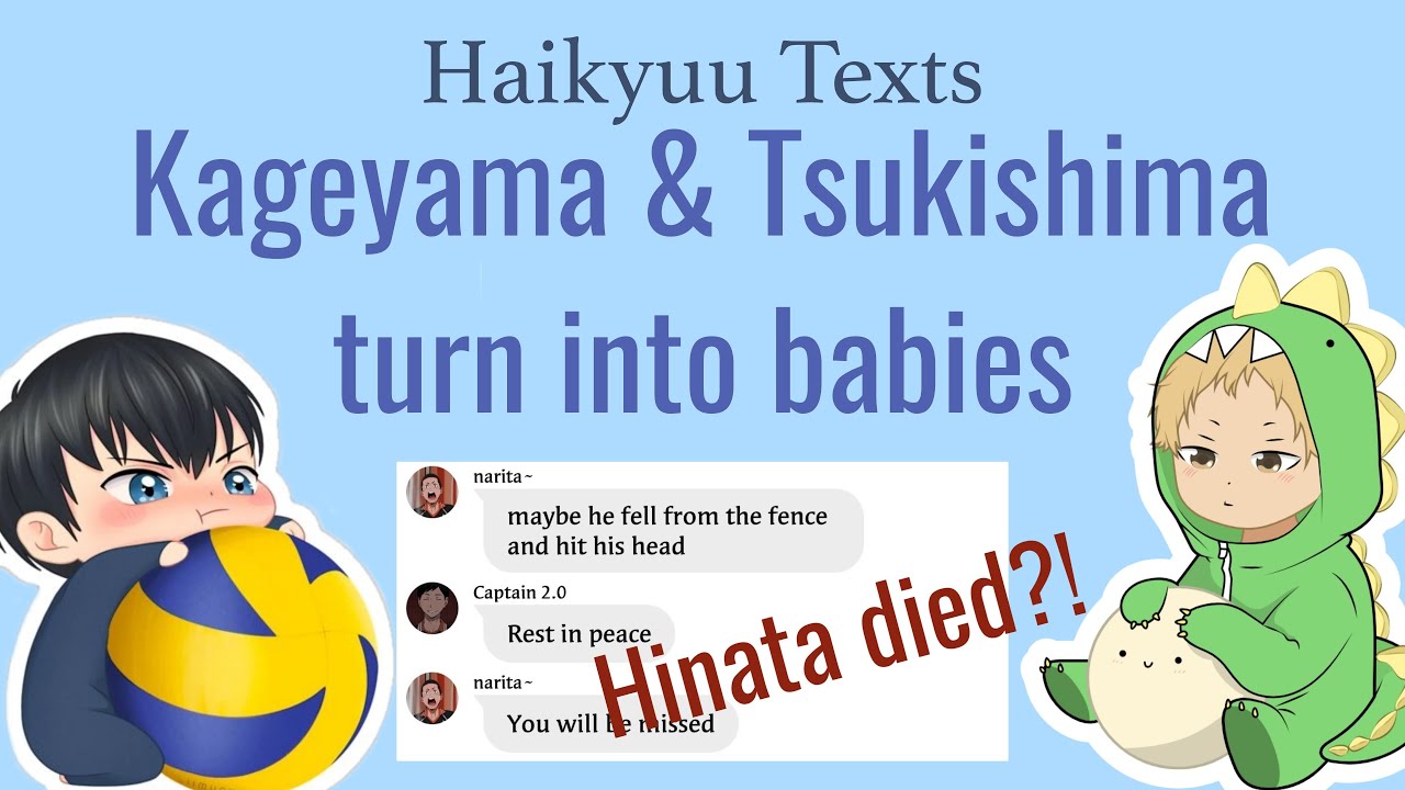 Kageyama & Tsukishima turn into babies??? | Haikyuu Texts - YouTube