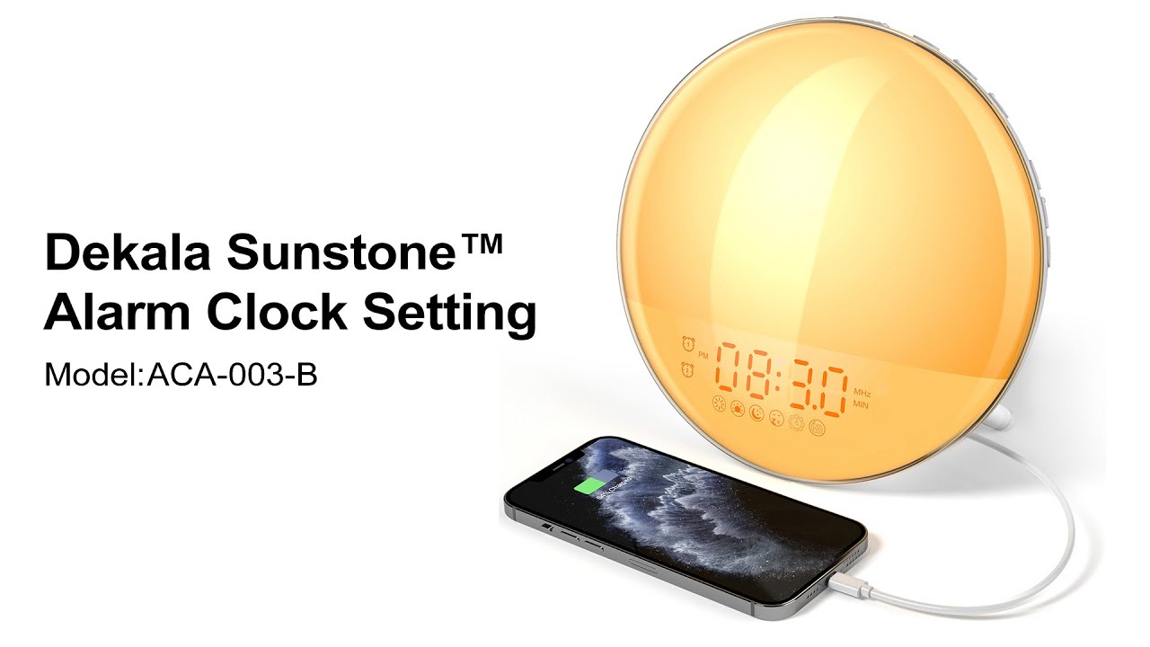 SunStone™ Sunrise Alarm Clock Button Setting - YouTube